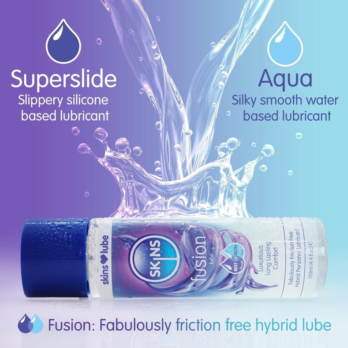 Fusion Silicone & Aqua Hybrid Lubricant - 130ml – Extreme Toyz