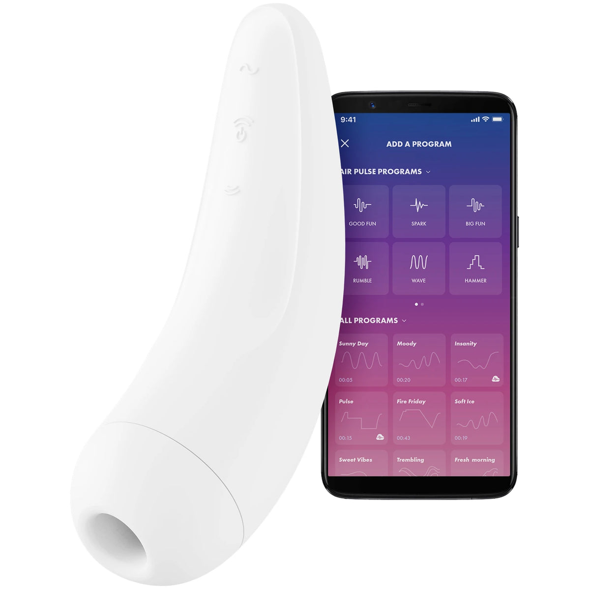 Curvy 2+ Connect App Air Pulse + Vibration - White – Extreme Toyz